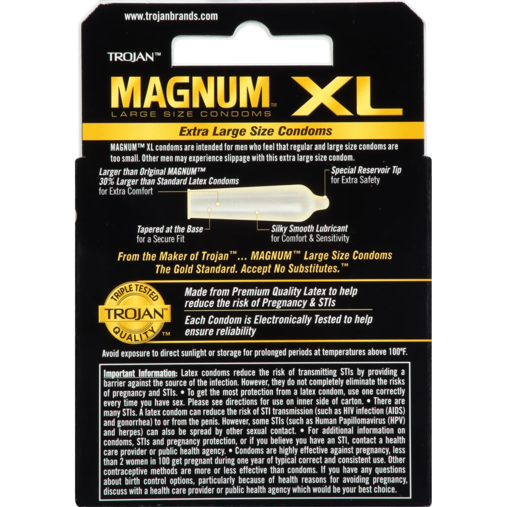 Trojan Magnum XL 3 Count Condoms - Paradise Marketing