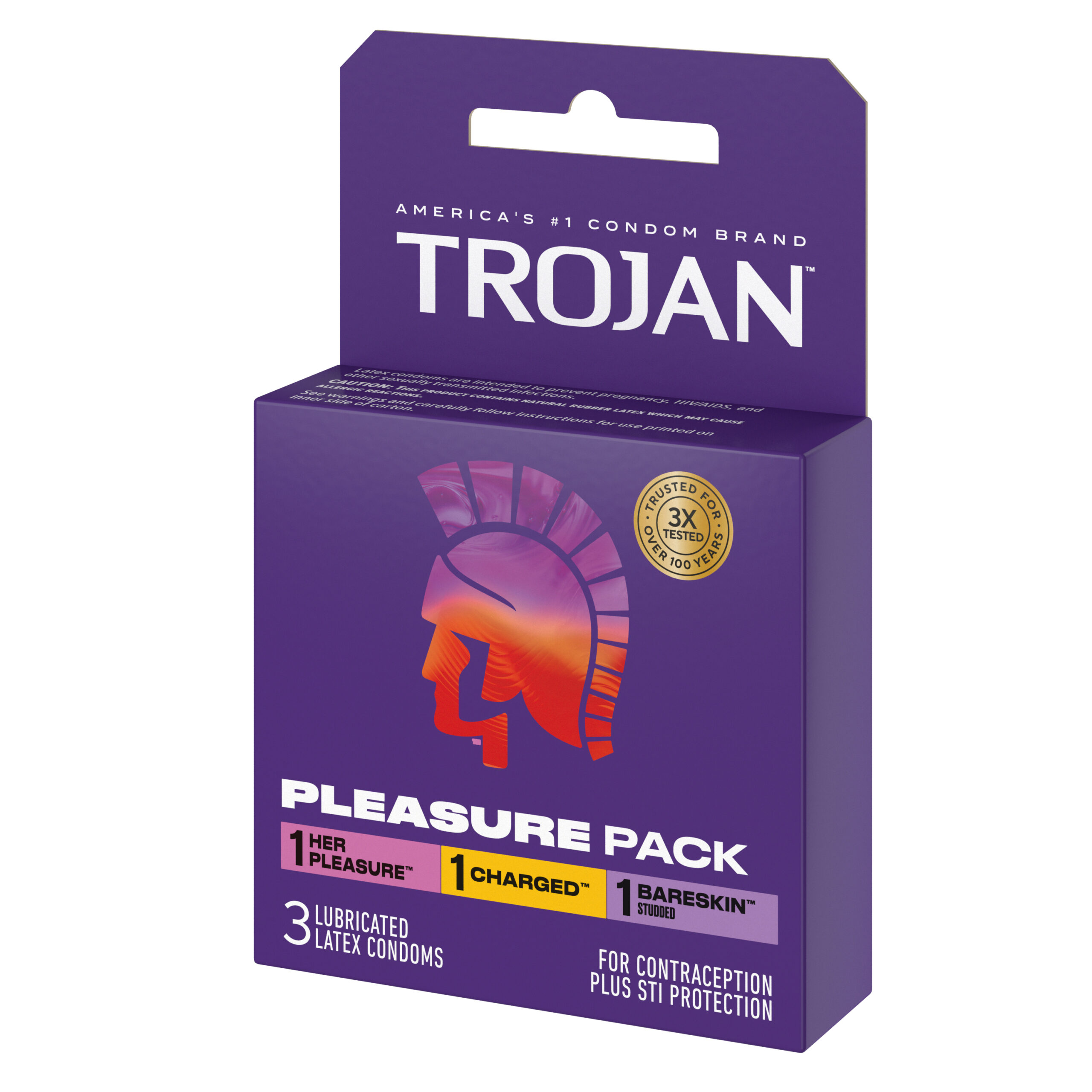 Trojan Pleasure Pack 3 Count Condoms - Paradise Marketing