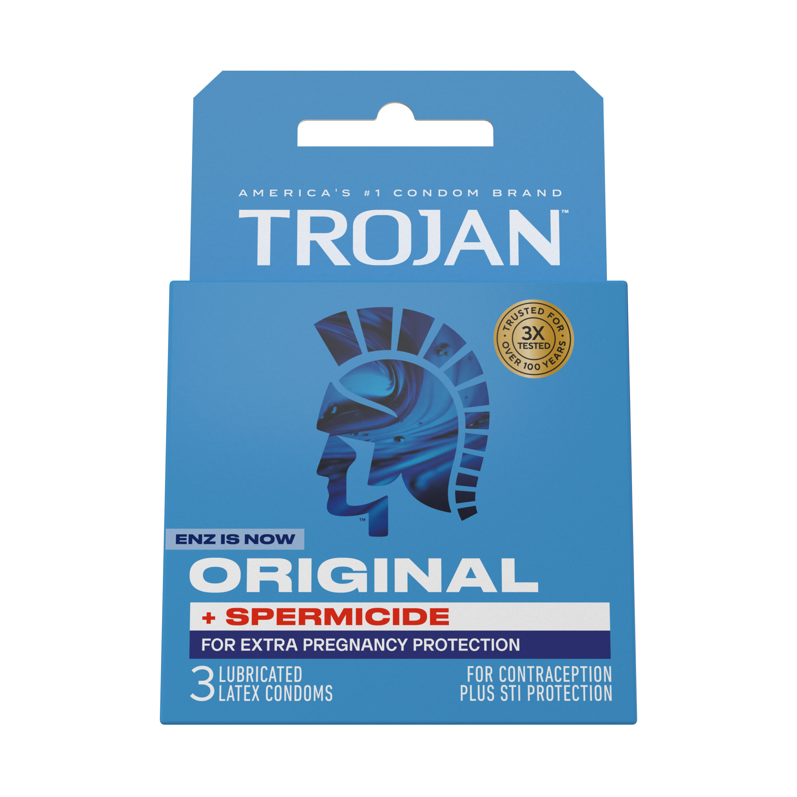Trojan Enz ARMOR Spermicidal 3 Count Condoms - Paradise Marketing