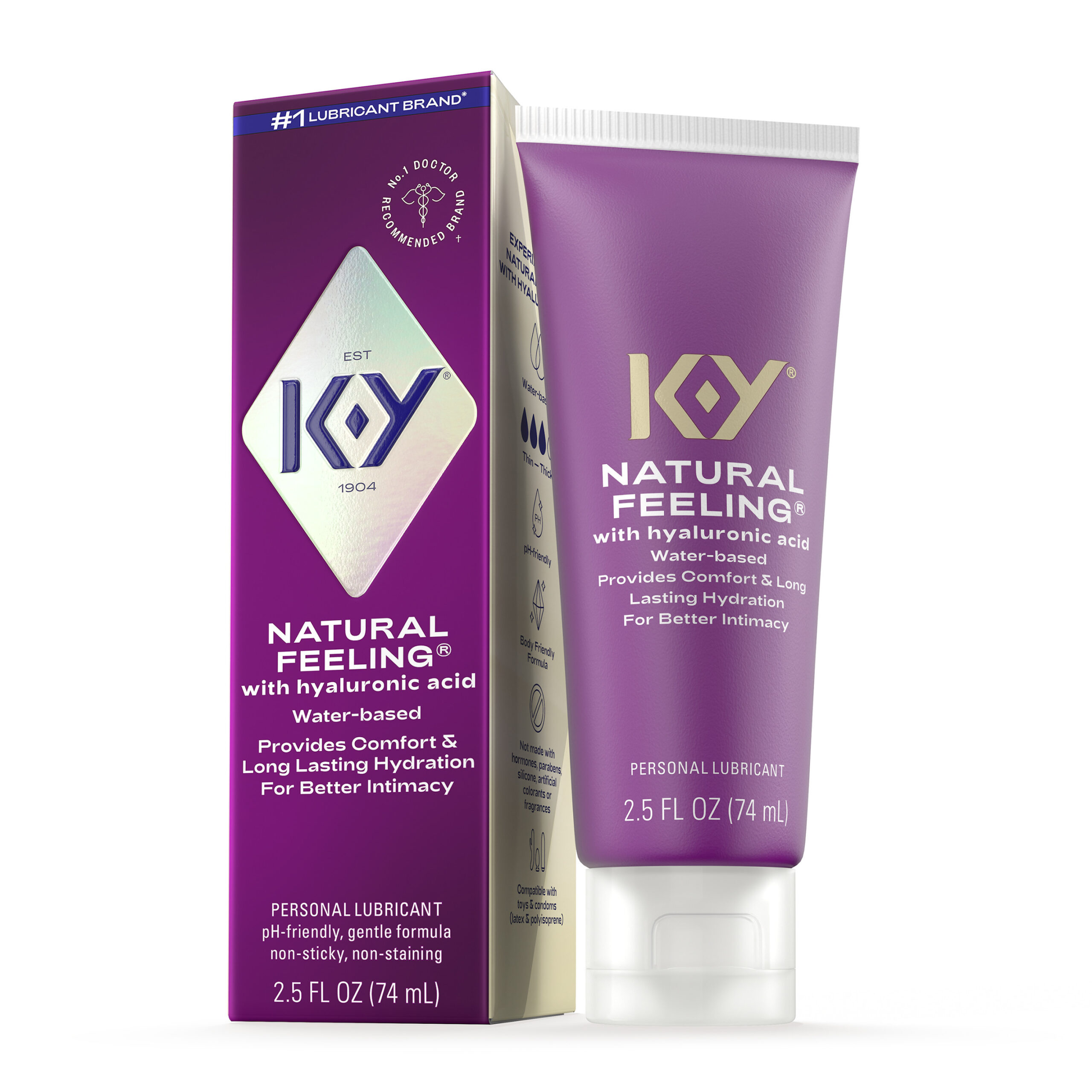 K-Y Natural Feeling w/Hyaluronic Acid 2.5 oz - Paradise Marketing