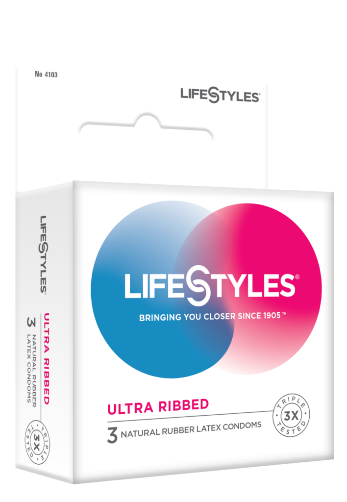 Lifestyles Ultra Ribbed 3 Count Condoms - Paradise Marketing