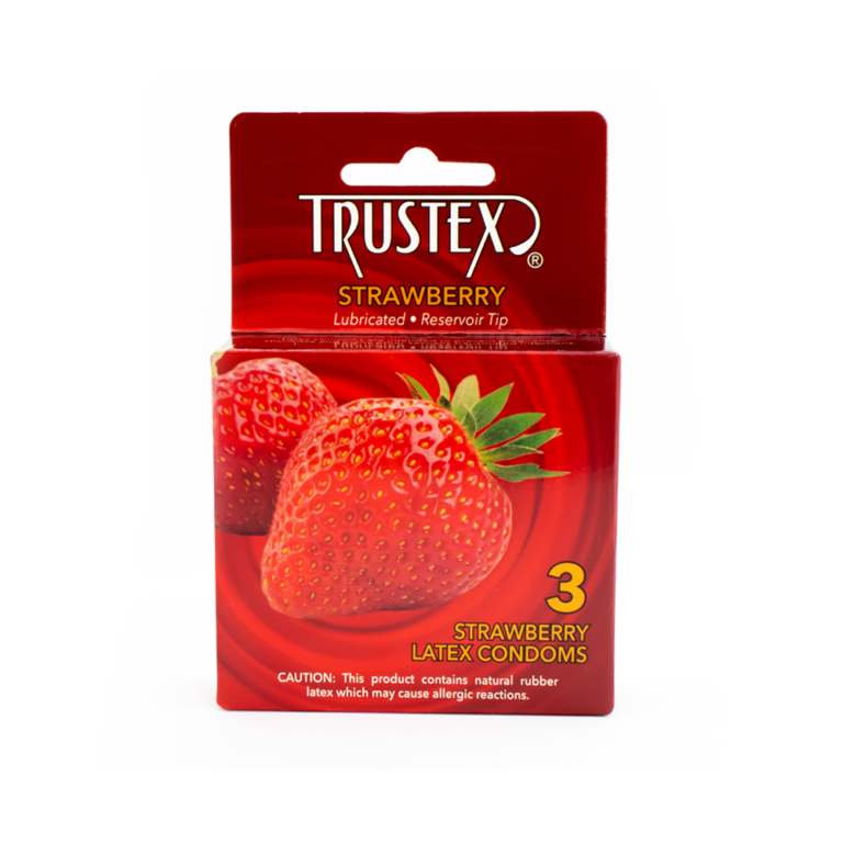 Trustex Strawberry 3 Count Condoms - Paradise Marketing