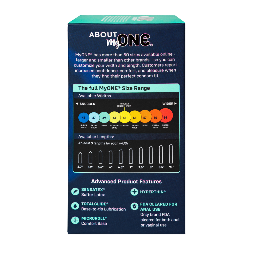 ONE MyONE Snug 49F 10 Count Condoms - Paradise Marketing