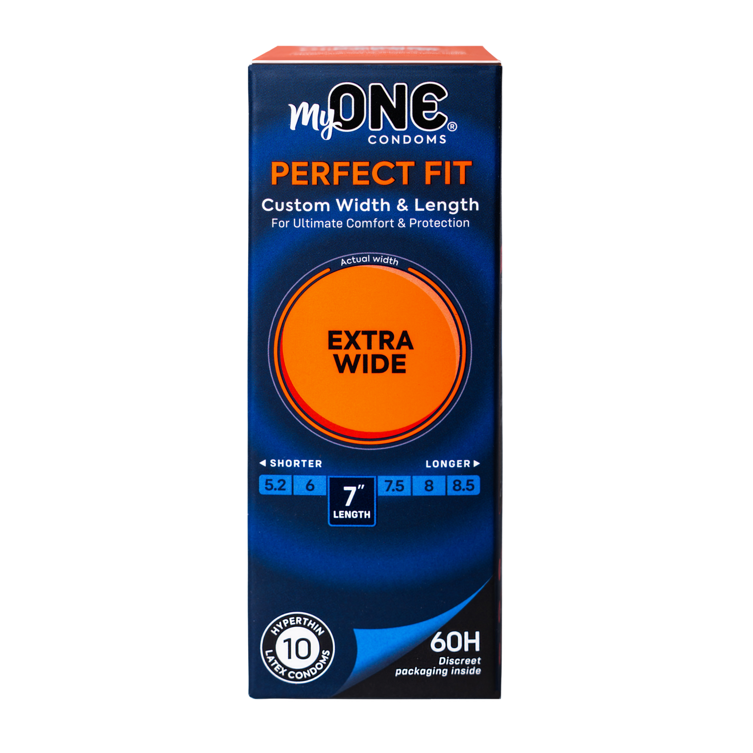 ONE MyONE Extra Wide 60H 10 Count Condoms - Paradise Marketing