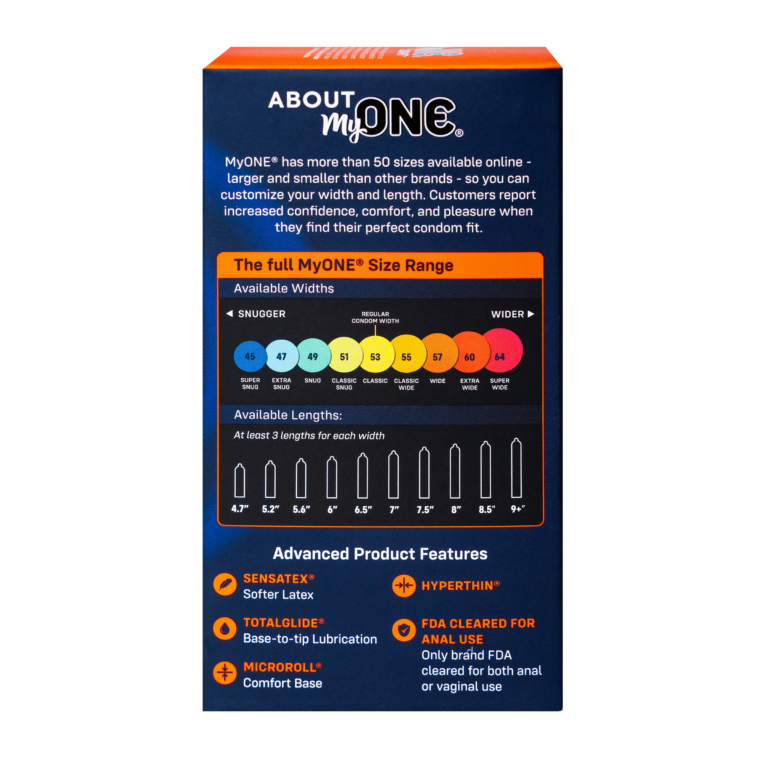 ONE MyONE Extra Wide 60H 10 Count Condoms - Paradise Marketing