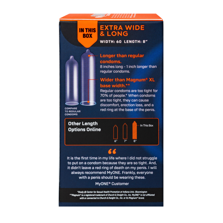 ONE MyONE Extra Wide & Long 60K 10 Count Condoms - Paradise Marketing