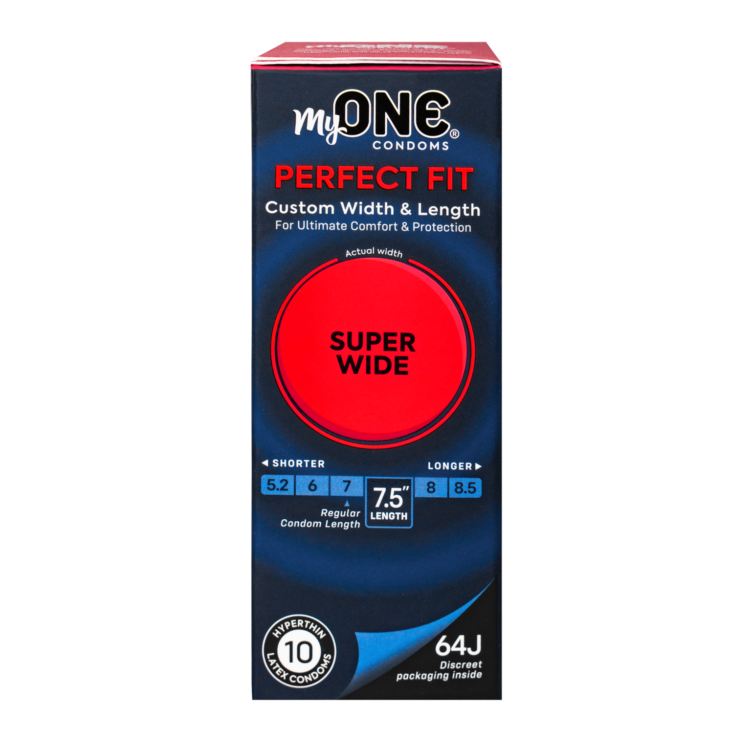 ONE MyONE Super Wide 64J 10 Count Condoms - Paradise Marketing